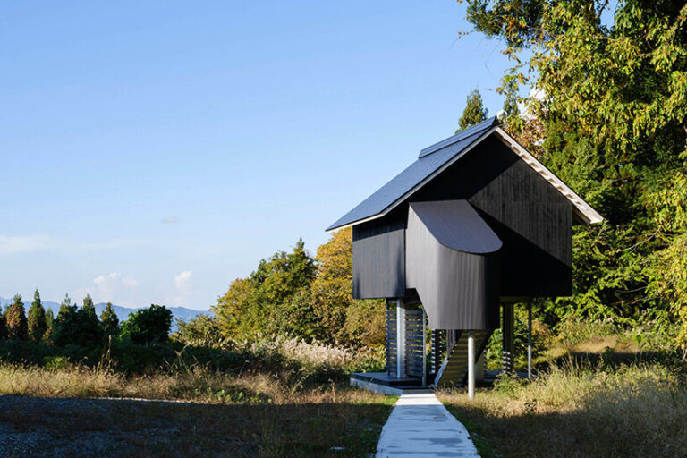 steel pilotis elevate villa by ashida architect & associates above ...