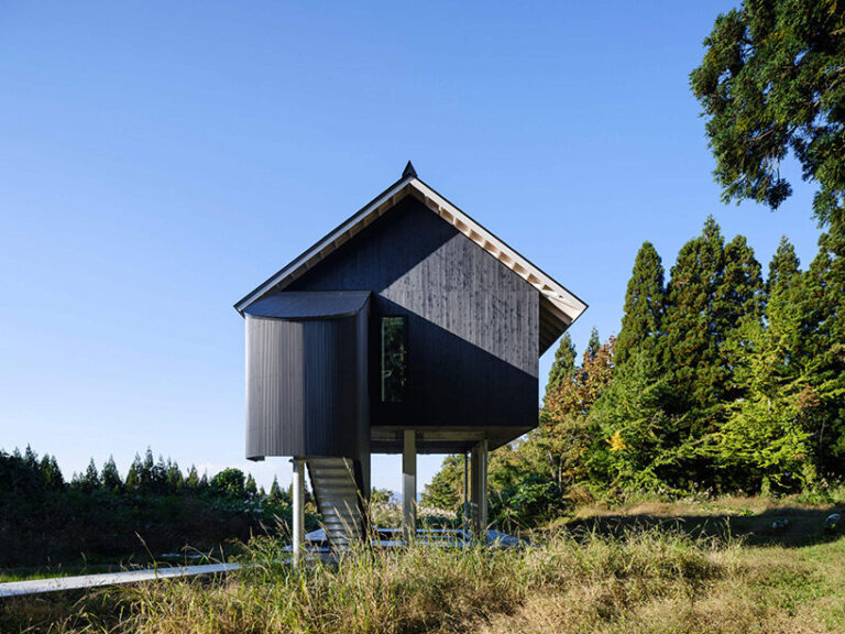 steel pilotis elevate villa by ashida architect & associates above ...