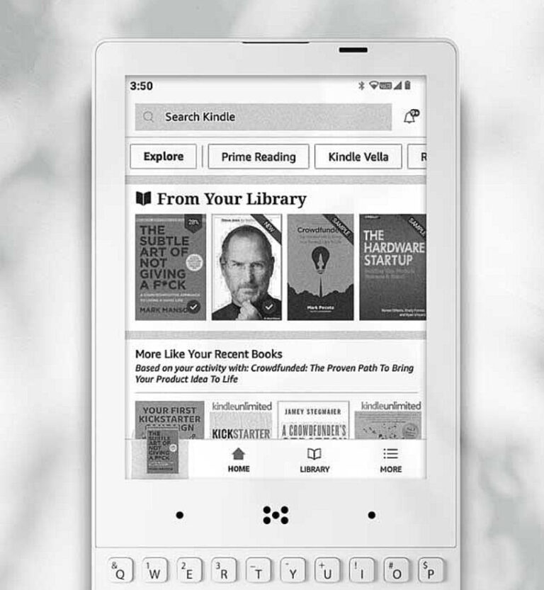 minimal phone with e ink display runs spotify, whatsapp and more