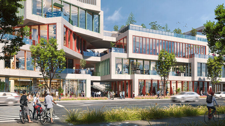 MVRDV shapes chengdu's 'lula light mall' as shifting stack of boxes