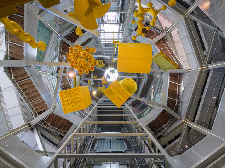 step inside portlantis, MVRDV’s exhibition center at the port of rotterdam