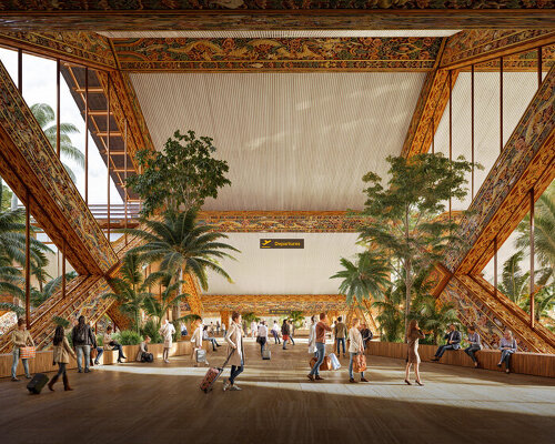 BIG unveils jinji lake pavilion with pixelated glass roof on suzhou's ...