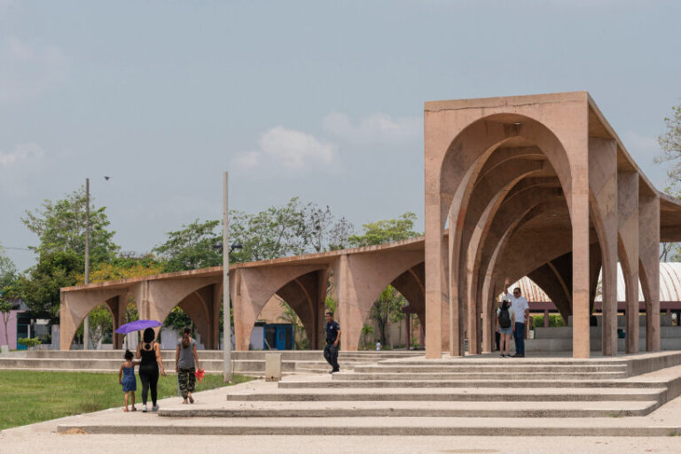 arches of community center by CCA wind through mexico park
