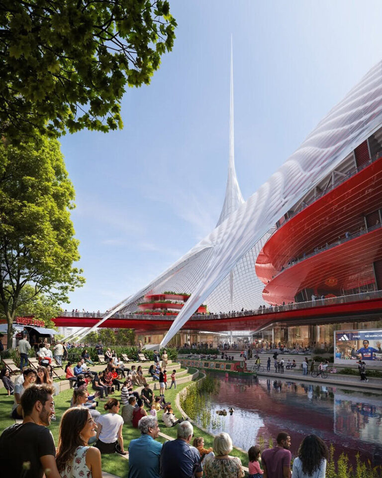 foster + partners unveils plans for manchester united's future 100,000 ...