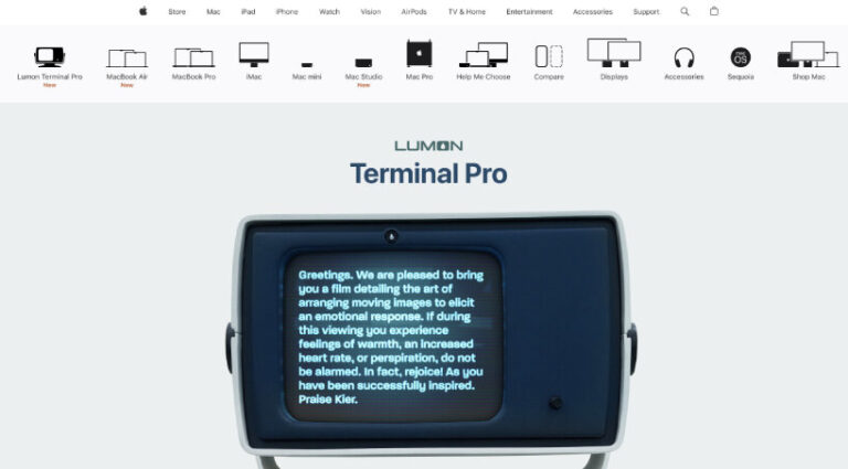 severance's lumon terminal pro computer appears on apple website
