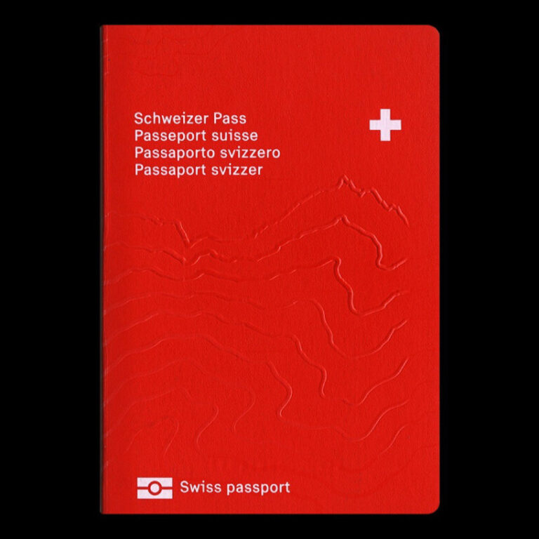 next-gen swiss passport by RETINAA illustrates mountains, valleys
