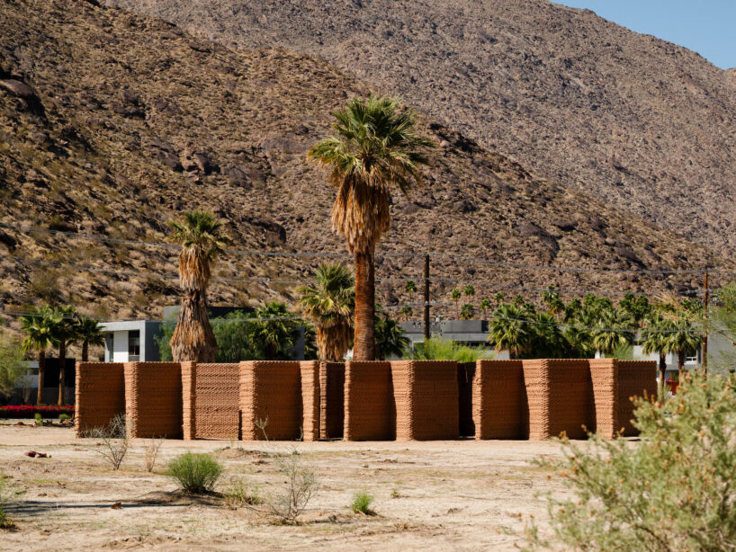ronald rael 3D-prints adobe oasis in coachella valley for desert X