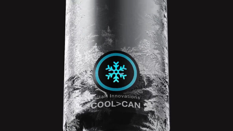 world's first self-chilling can cools drinks using the button under it