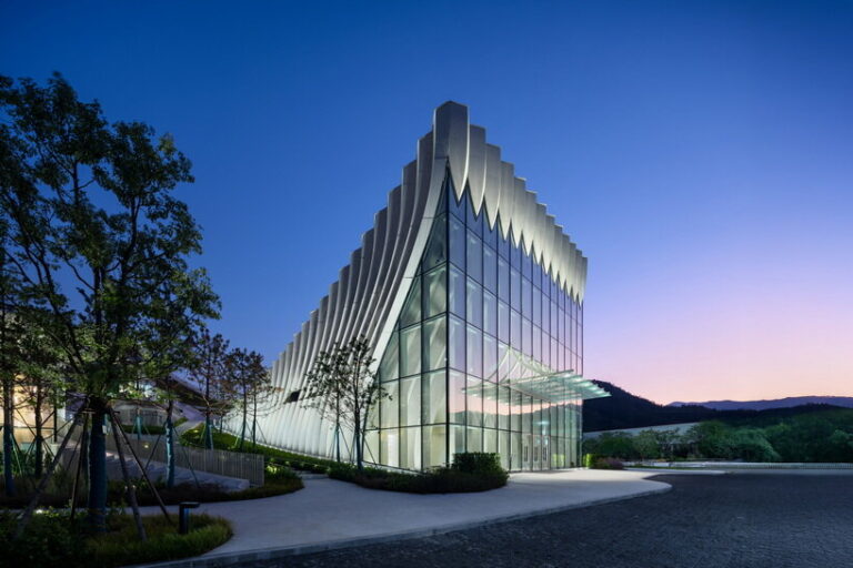 curved concrete roofs root atelier alter architects' museum into ...