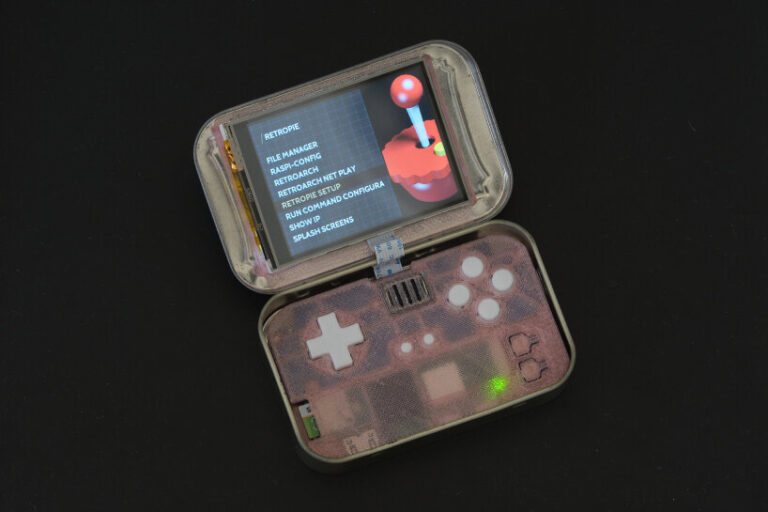 raspberry pi gaming console fits inside recycled altoids mint tin