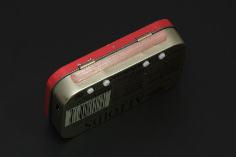 raspberry pi gaming console fits inside recycled altoids mint tin