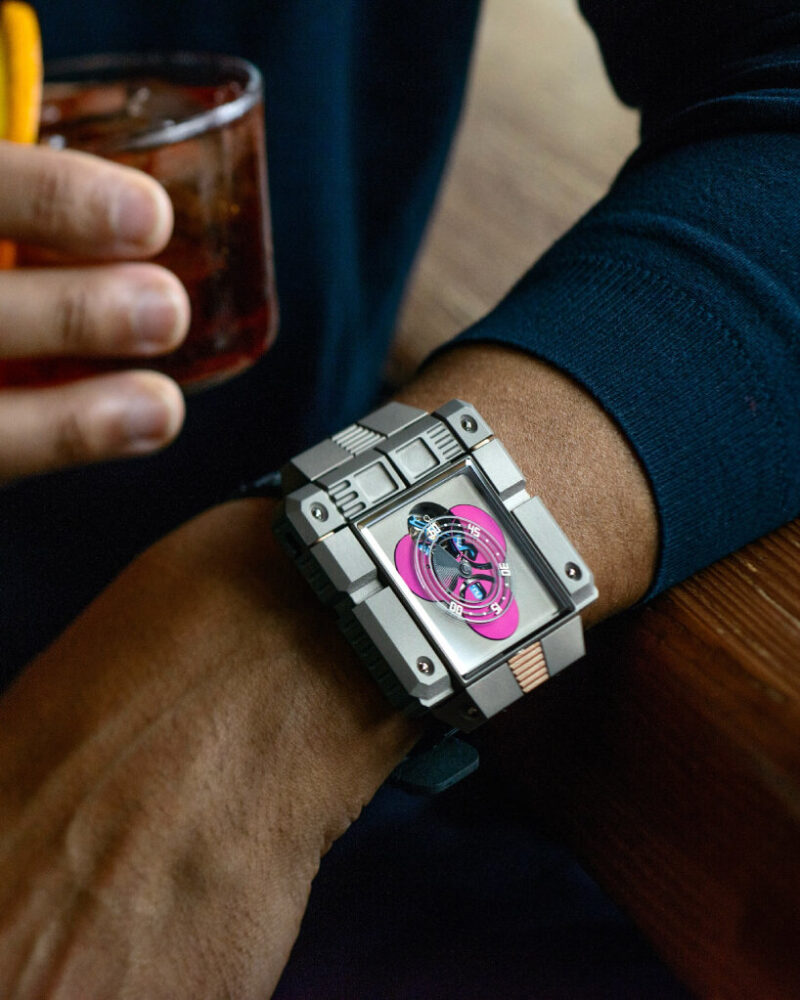 hautlence retrovision ‘85 watch flips into a miniature robot