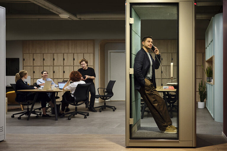 nurus introduces calma modular acoustic pod on wheels for offices