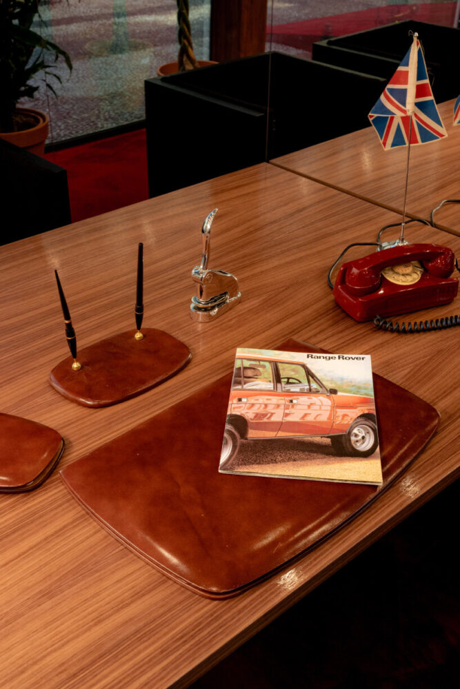 range rover’s installation travels through time from 1970 to 2025