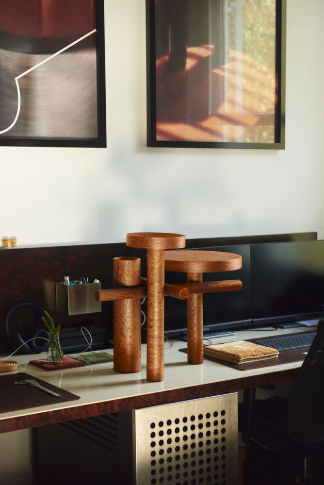 studio lugo pairs horsehair with steel in anachron furniture series