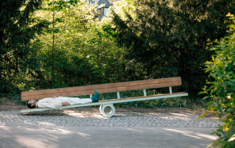 martin binder's park bench in germany only works with mutual effort