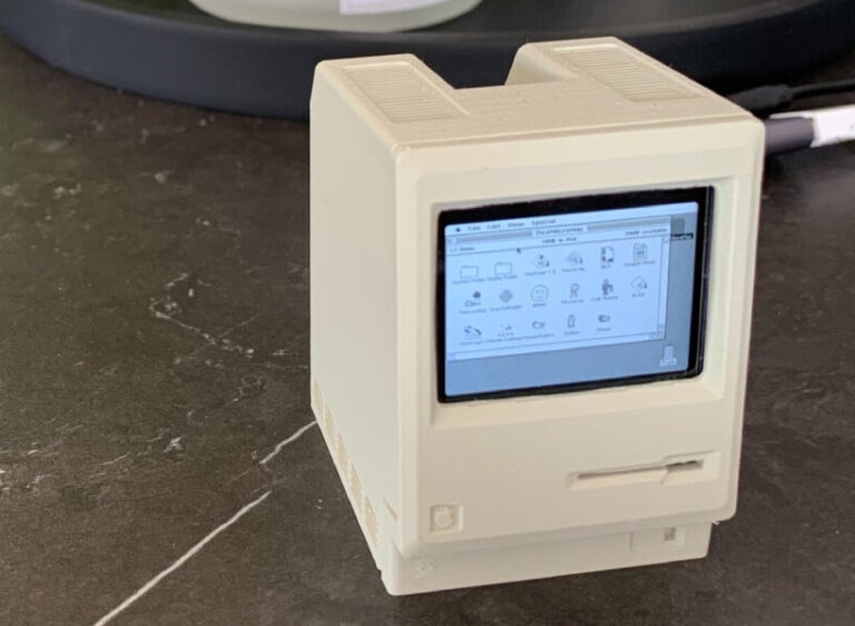 functional miniature apple mac is a replica of the 1984 computer