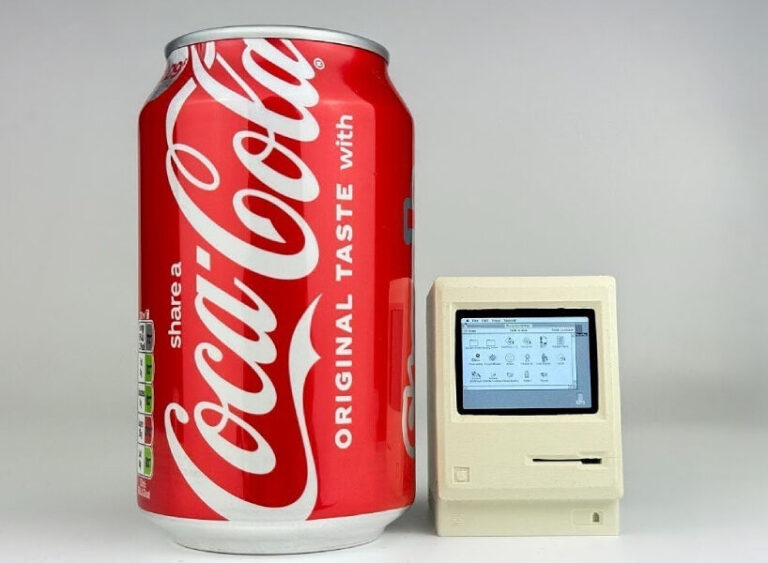 functional miniature apple mac is a replica of the 1984 computer