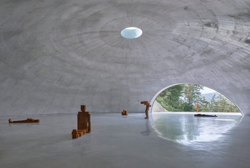 tadao ando's concrete dome for antony gormley exhibition in korea