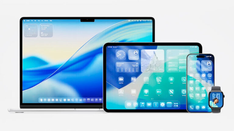 apple liquid glass UI makes iOS 26 apps and buttons transparent