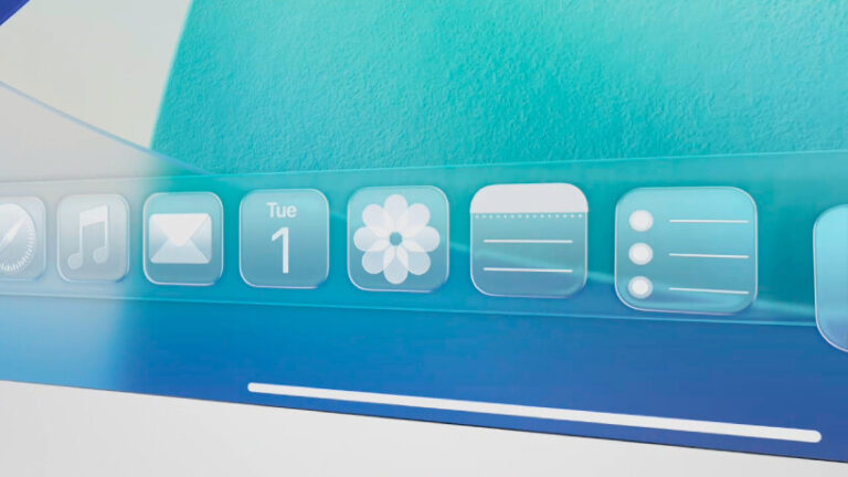 apple liquid glass UI makes iOS 26 apps and buttons transparent