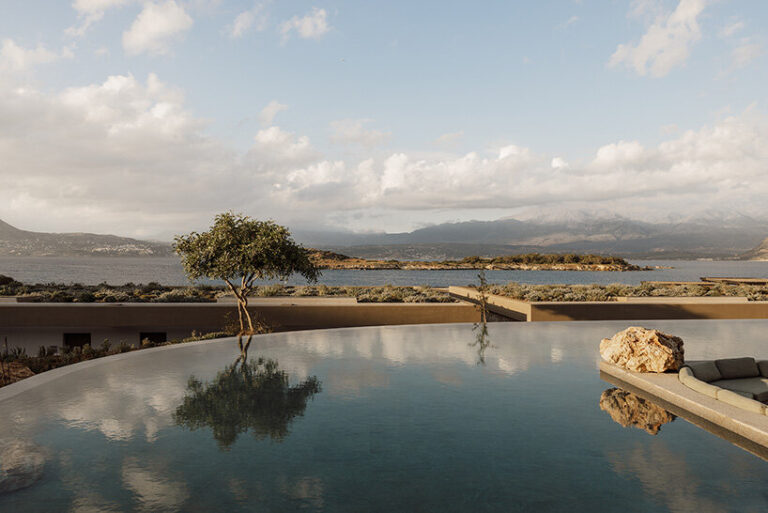 block722 sculpts JW marriott's crete resort using stone from the site