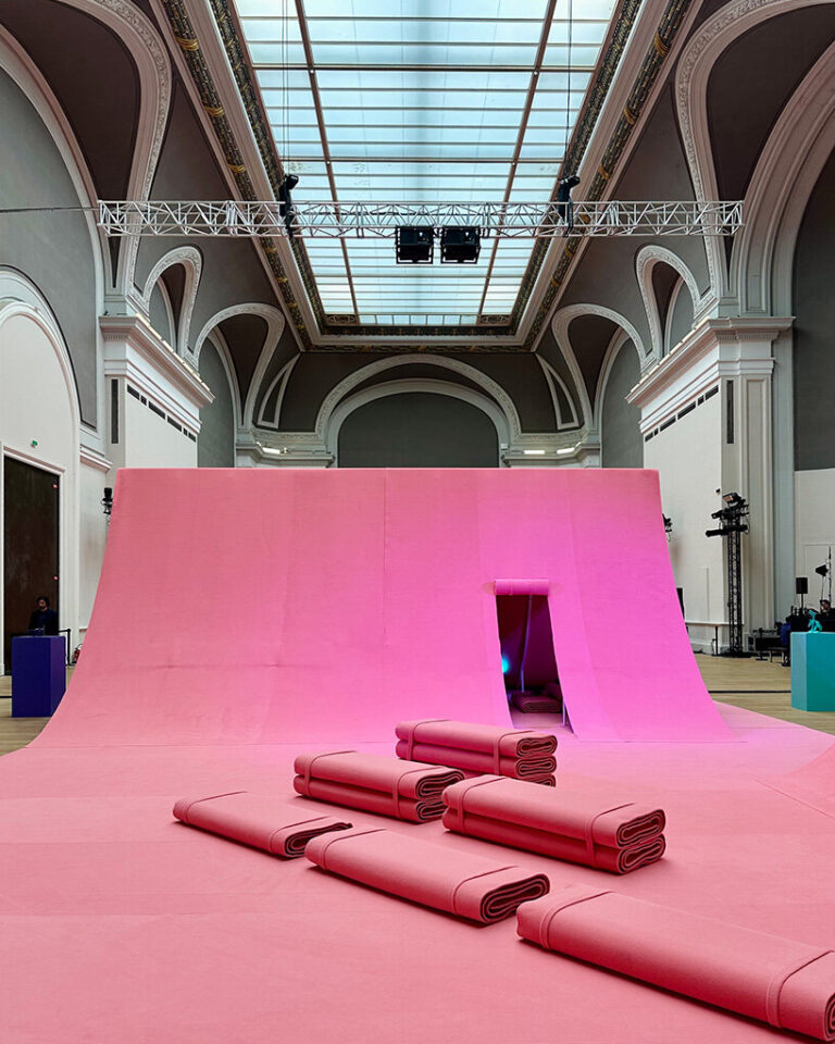 centre pompidou installs interactive pink 'fun palace' pop-up in paris