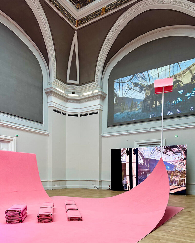 centre pompidou installs interactive pink 'fun palace' pop-up in paris
