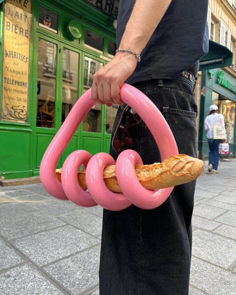 gustaf westman’s spiral baguette holder is a handbag for bread