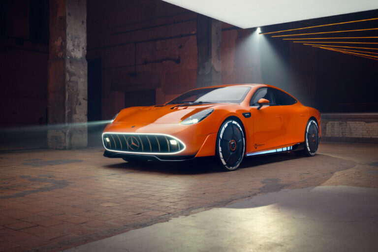 mercedes-AMG GT XX has speakers in headlamps & moving lights