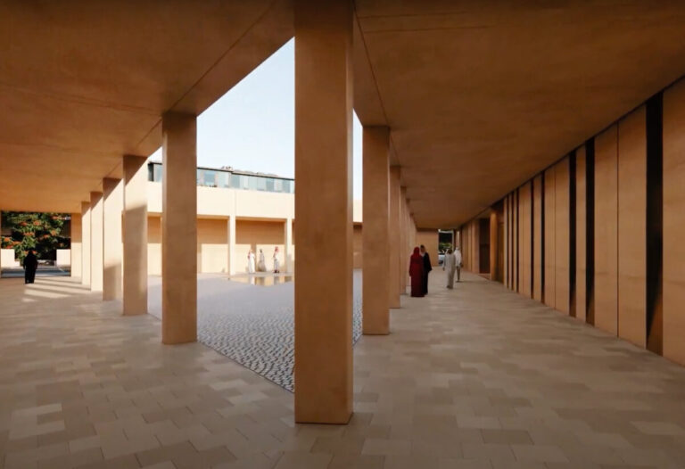 world’s first net-zero mosque in abu dhabi integrates rammed earth