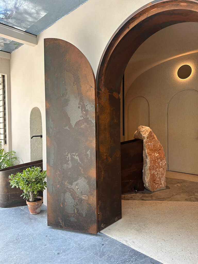 CTRLZAK channels forest light in restaurant at ekies resort, greece