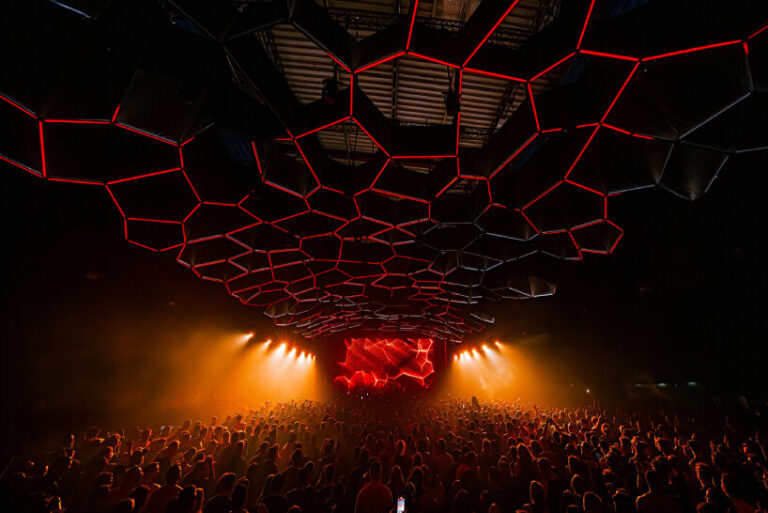 nature inspire stage designs in time warp’s techno music festival