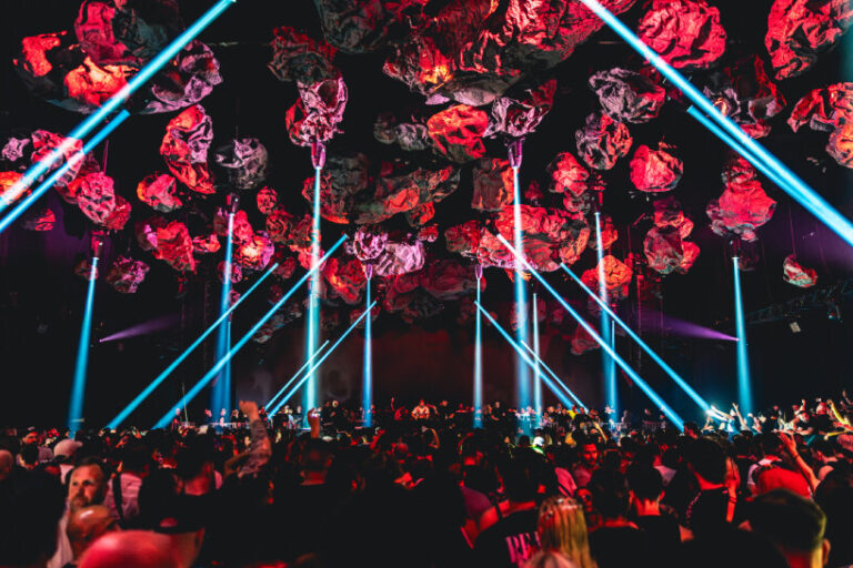 nature inspire stage designs in time warp’s techno music festival