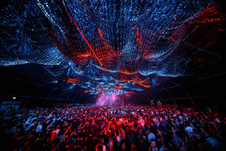 nature inspire stage designs in time warp’s techno music festival