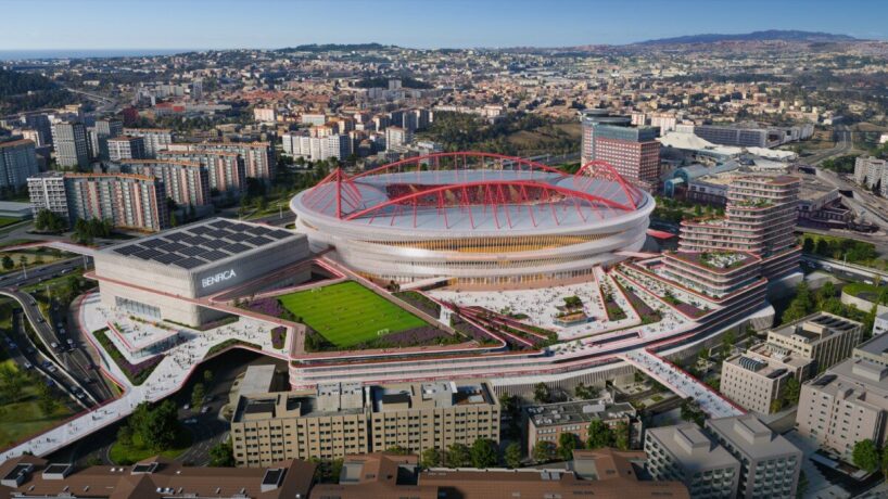 populous revamps lisbon's benfica stadium with urban masterplan