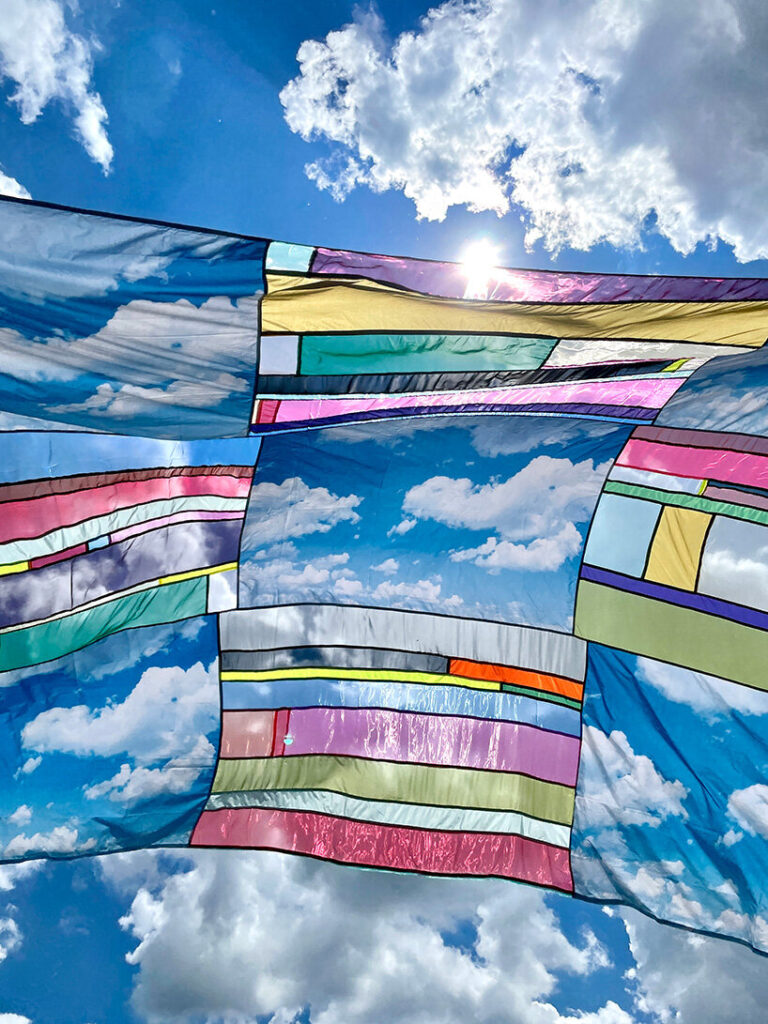 rachel hayes responds to space with textile installations