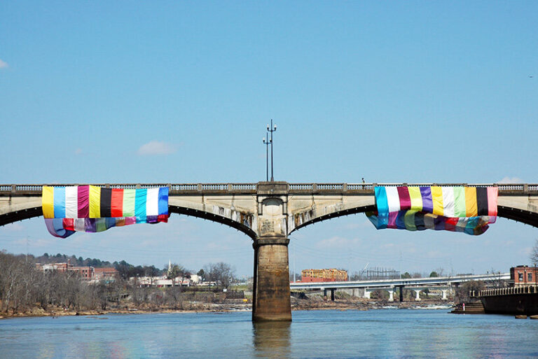 rachel hayes responds to space with textile installations