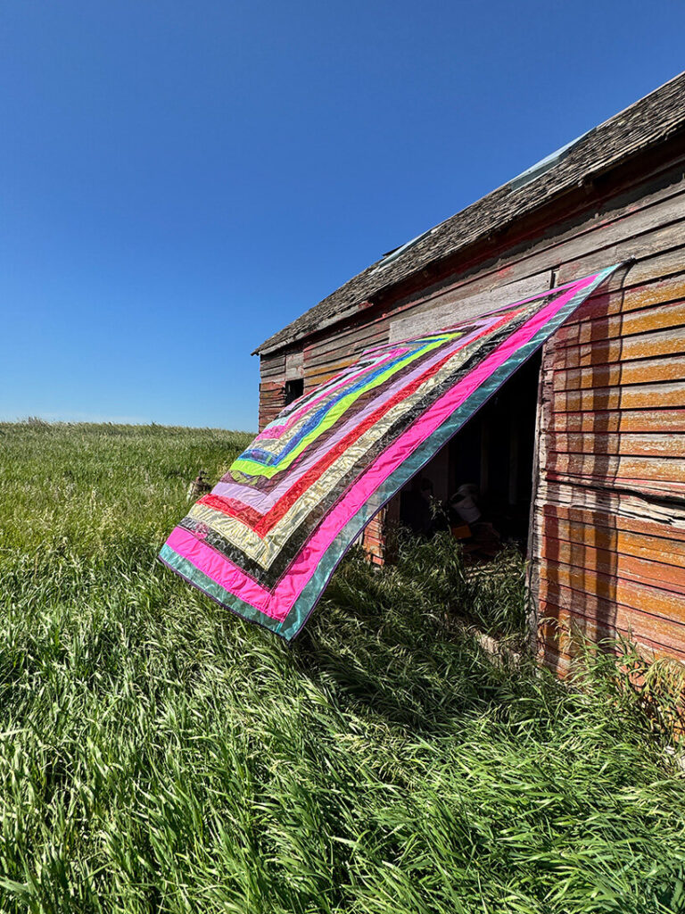 rachel hayes responds to space with textile installations