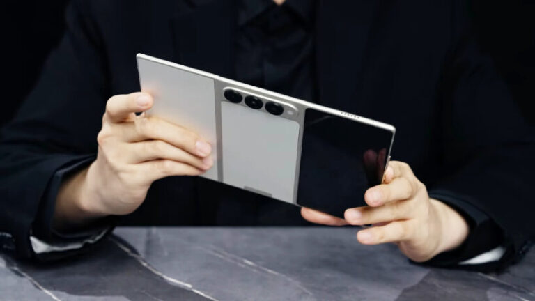 tecno’s concept trifold smartphone doubles as a mini laptop
