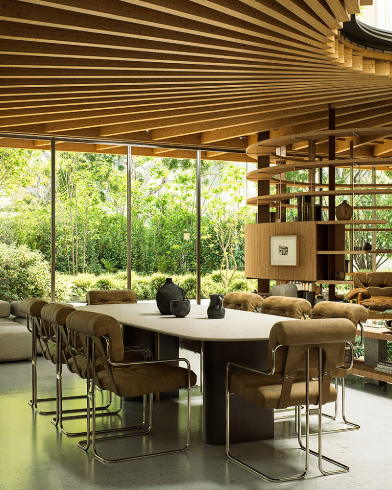 a spiraling, skylit timber structure to shape this brazilian home by ...