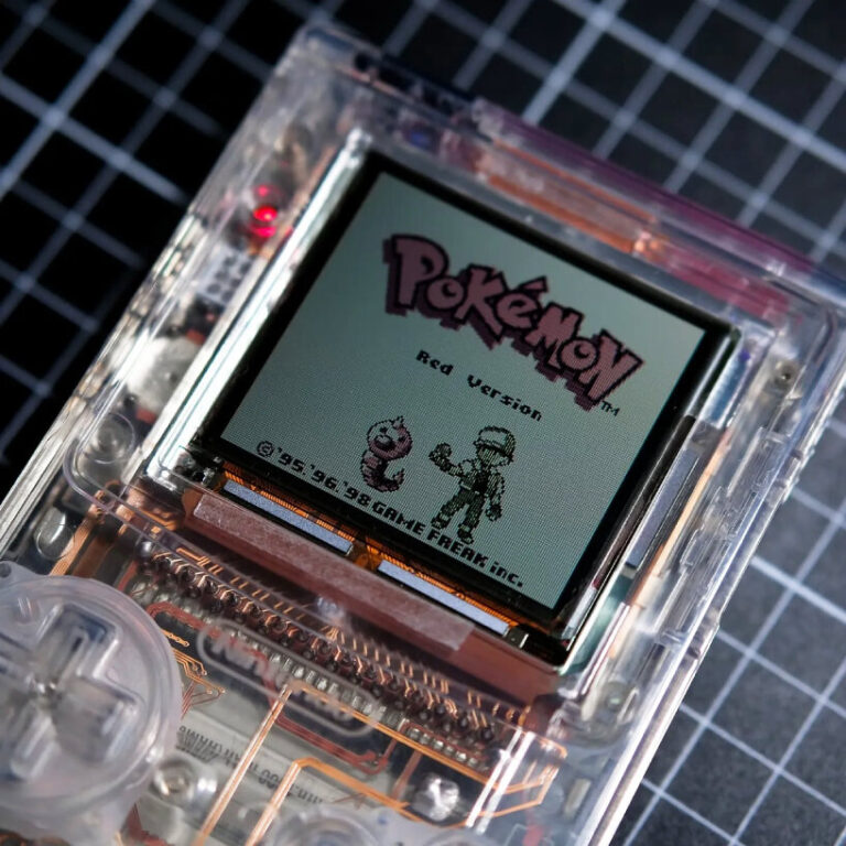 custom nintendo game boy has copper wires on transparent board