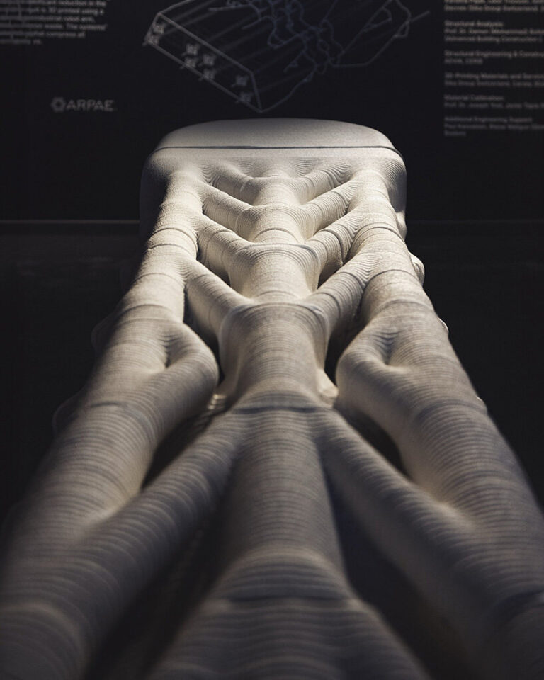 diamanti bridge reveals modular concrete system at venice show