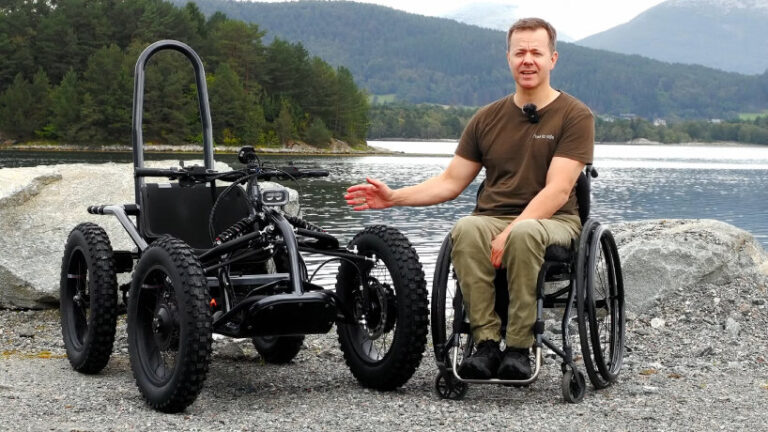 all-terrain exoquad V2 for people with reduced mobility is upgraded