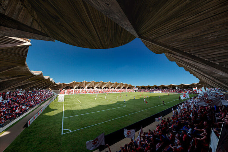 japan's first circular timber soccer stadium to be built in fukushima
