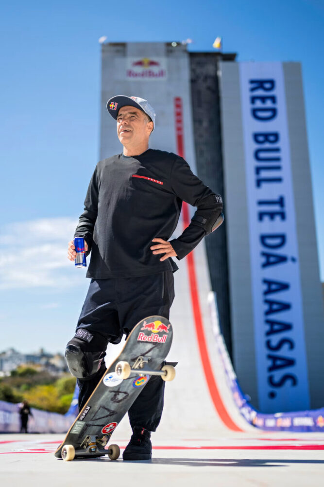 red bull builds skate ramp on centro administrativo fernando ferrari