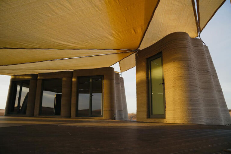 desert ark is a 3D printed concrete habitat in mongolia's desert
