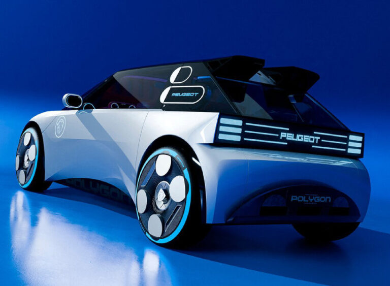 peugeot's compact concept car polygon glows with micro screens