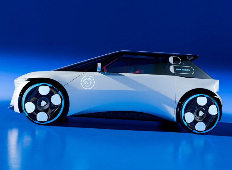 peugeot's compact concept car polygon glows with micro screens