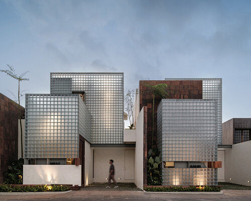 pablo luna studio sculpts 'shell restaurant' from expressive bamboo